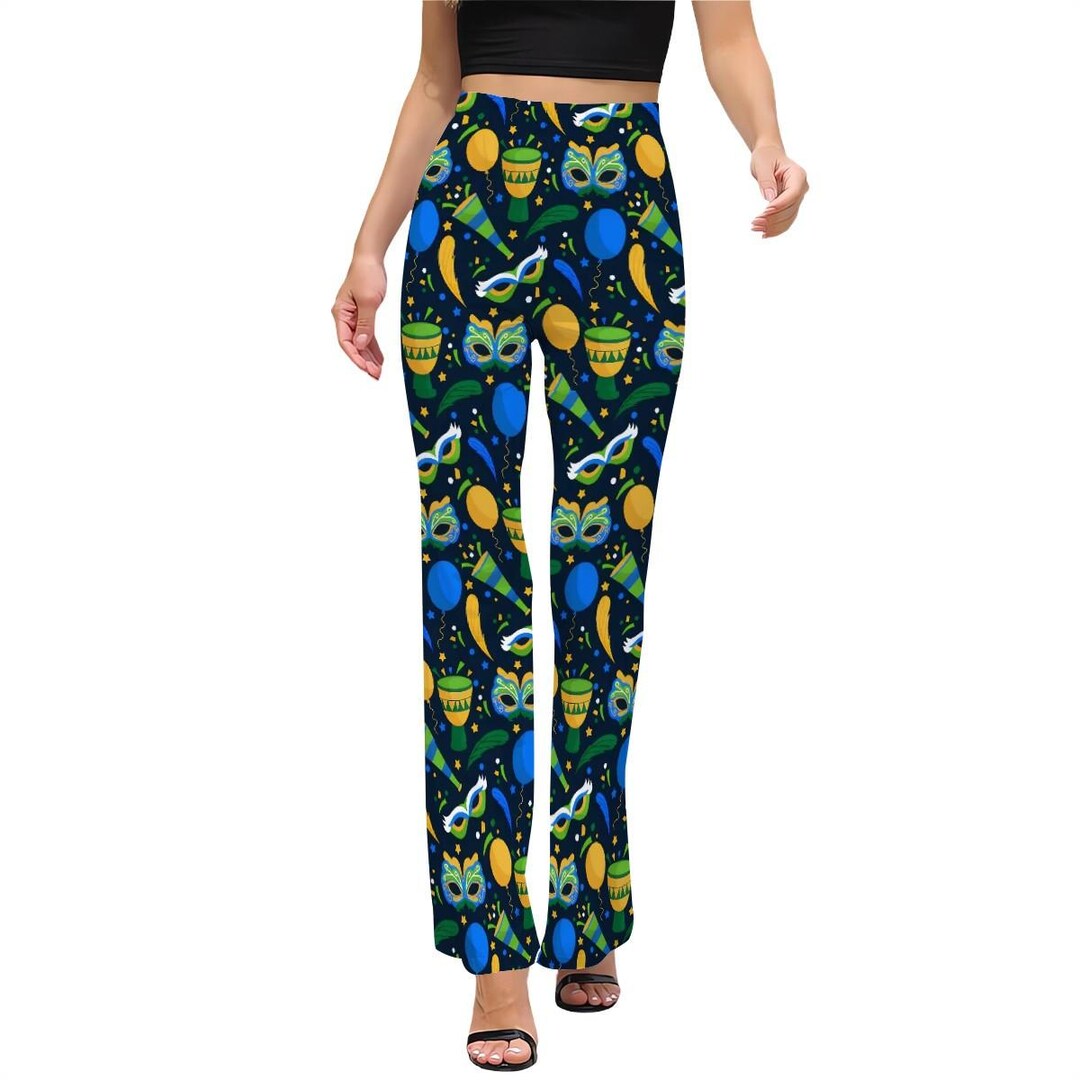 Brazilian Carnaval Style Black Women's Flared Pants - Etsy