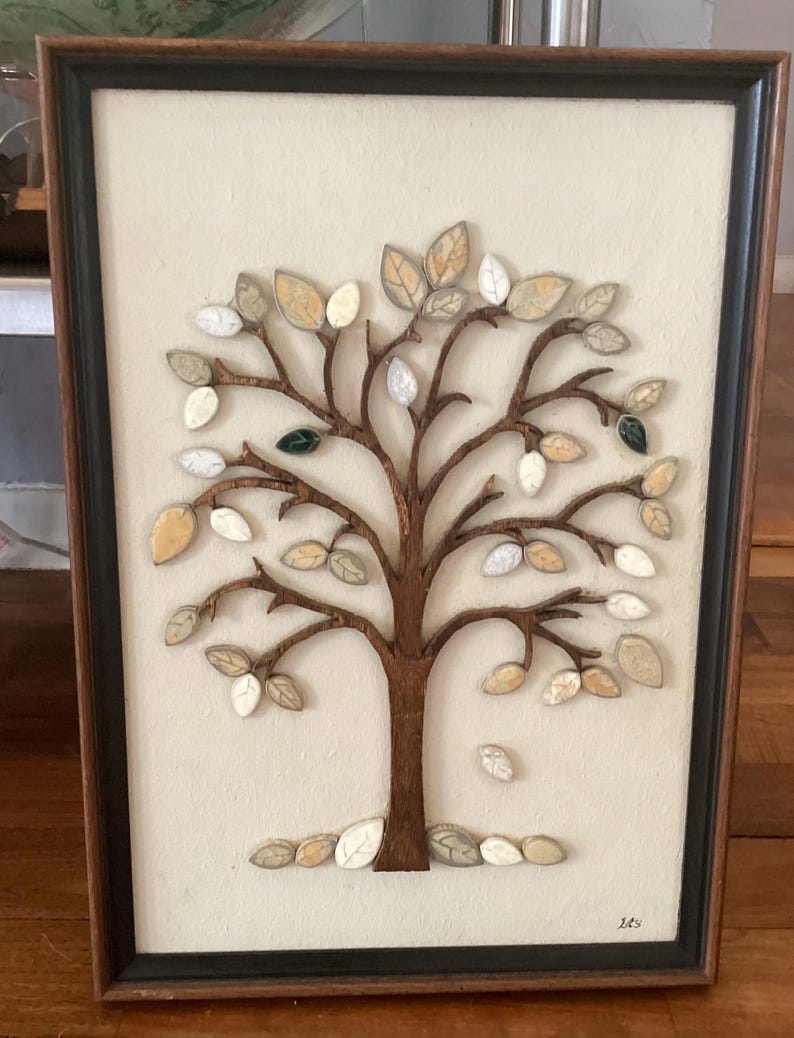 Midcentury Mosaic Tile Wall Art Family Tree Vintage Decor - Etsy