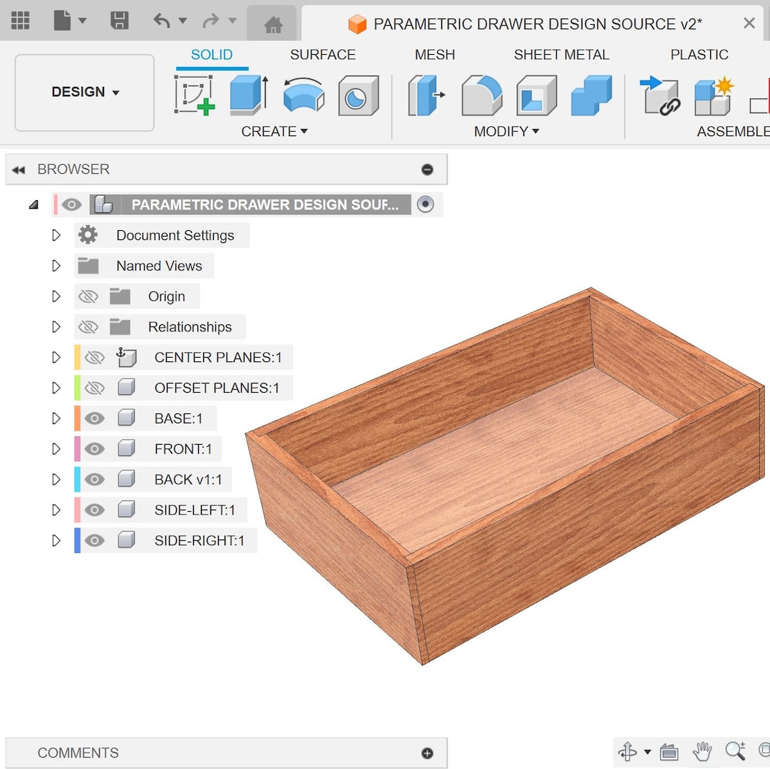 Parametric CNC Drawer Box Plan With Toolpaths – Adjustable Width ...