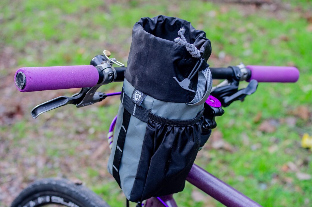 Bike Handlebar Feed Bag for Gravel & Touring. Grey Color. - Etsy