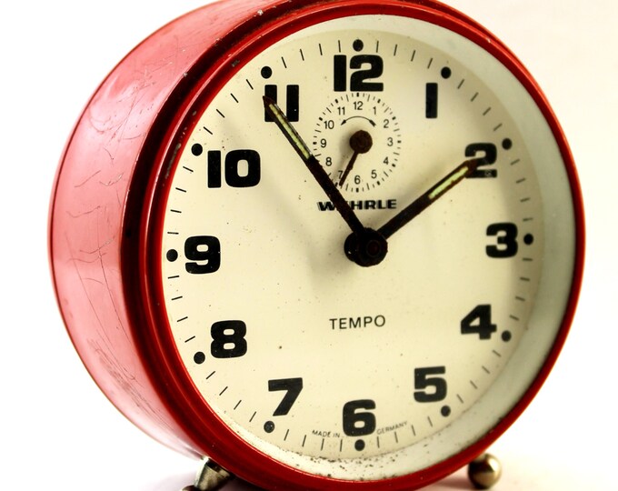 Wehrle Tempo Red Alarm Clock Fire Engine Red Wind up Alarm Clock Wehrle ...