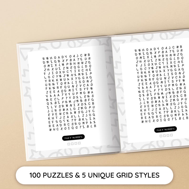 The Ultimate Personalized Word Search Puzzle Book – Custom Name Gift - Etsy