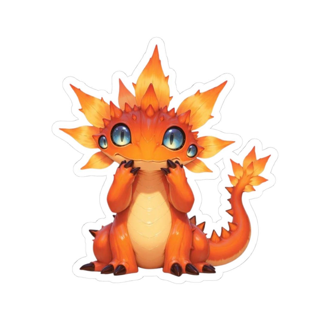 Pip the Adorable Dragon Kiss-cut Stickers | Cute Stickers for Laptop ...