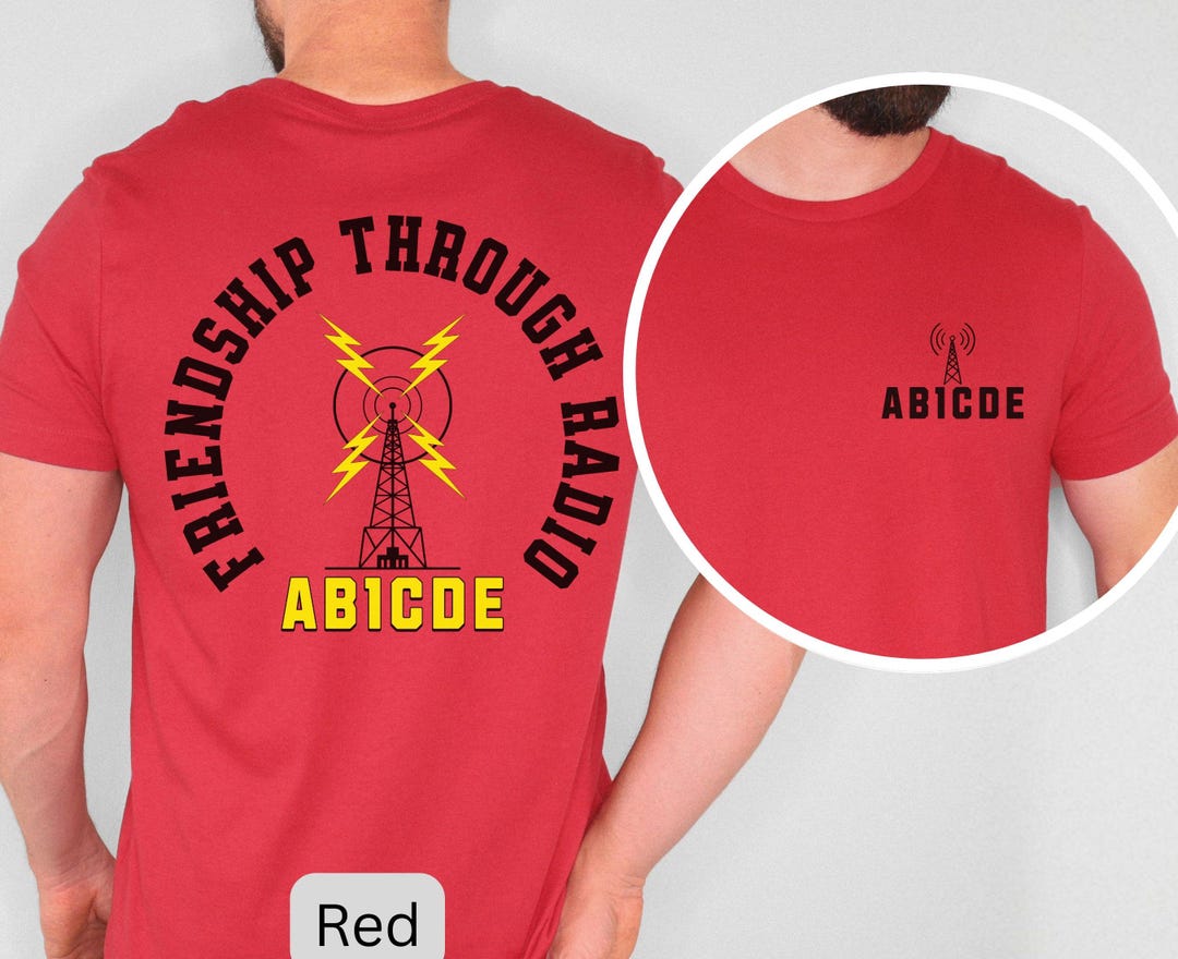 Personalized Call Sign Ham Radio Shirt, Custom Callsign Tee, Ham Radio ...