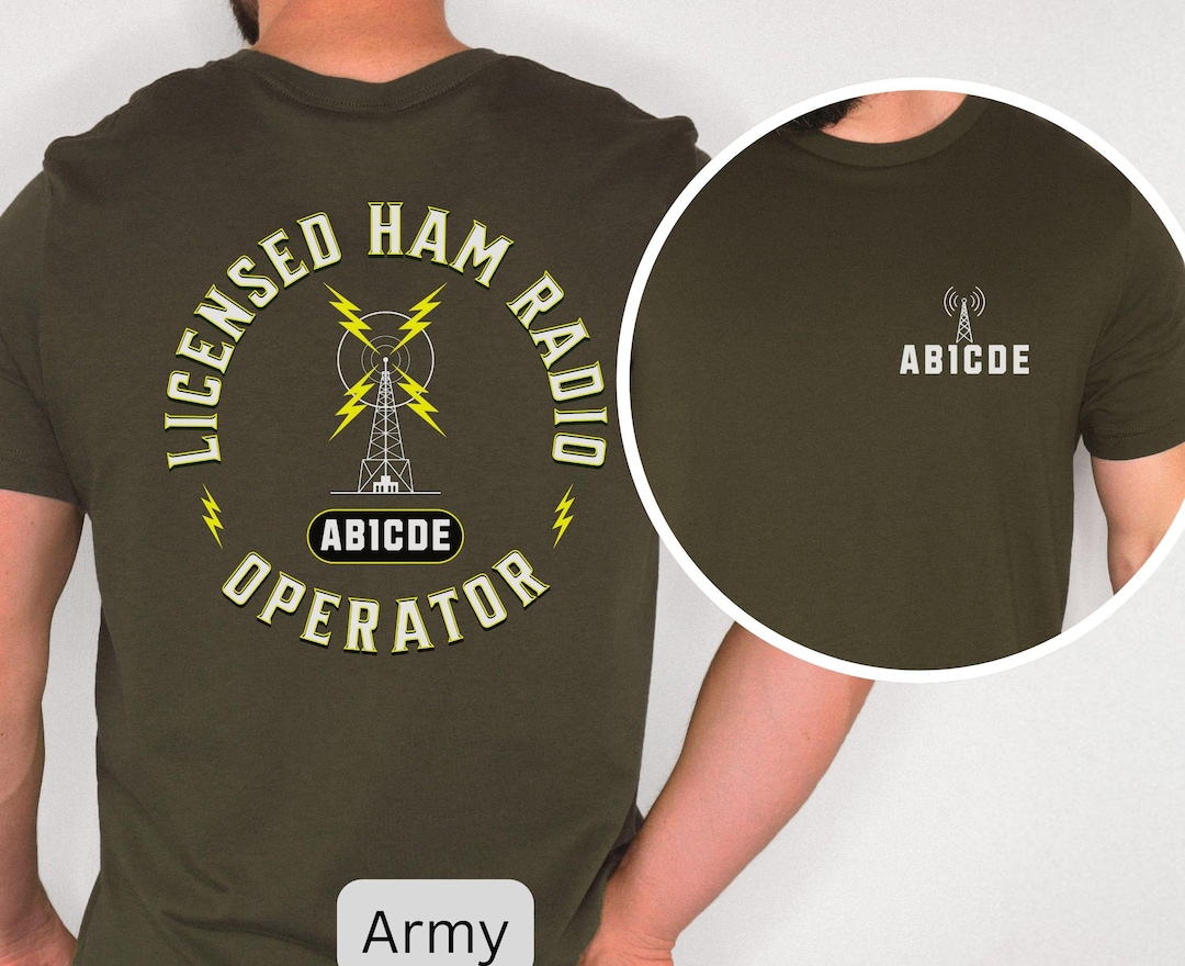 Personalized Call Sign Ham Radio Shirt, Custom Callsign Tee, Ham Radio ...