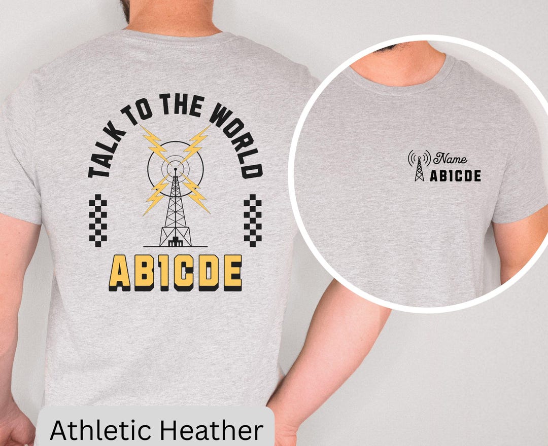 Personalized Call Sign Ham Radio Shirt, Custom Callsign Tee, Ham Radio ...