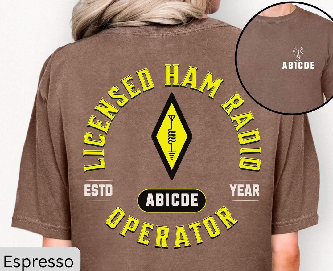Personalized Call Sign Ham Radio Shirt, Custom Callsign Tee, Ham Radio ...