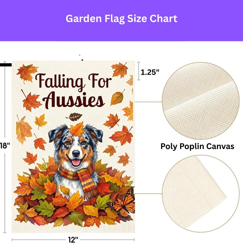 Falling for Aussies Australian Shepherd Garden Flag - Etsy