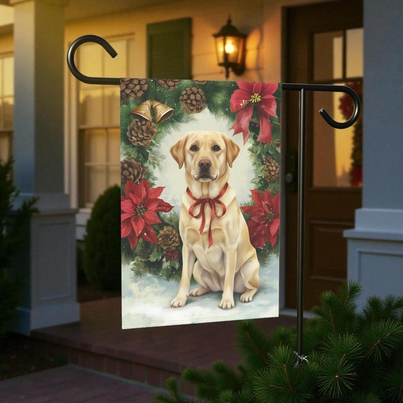 Poinsettia House Flag - Etsy