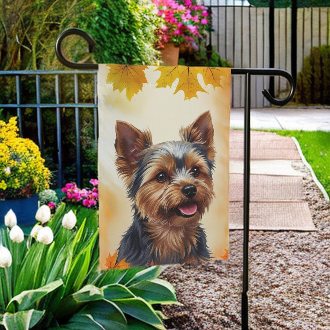 Fall Colors Yorkshire Terrier Garden Flag, Yorkie Yard Banner - Etsy