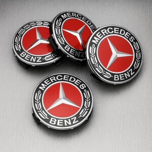 Mercedes Benz Center Caps Red - Etsy