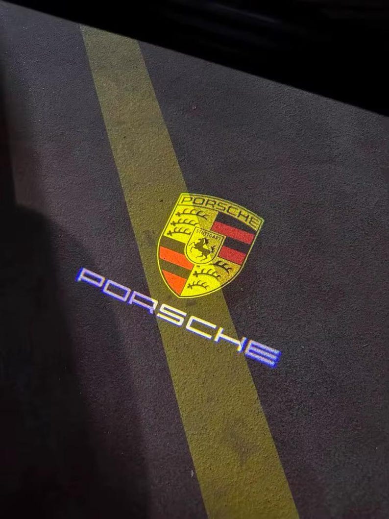 Éclairage De Portière LED Porsche | Logo Projeté Ultra HD | Lumière D ...
