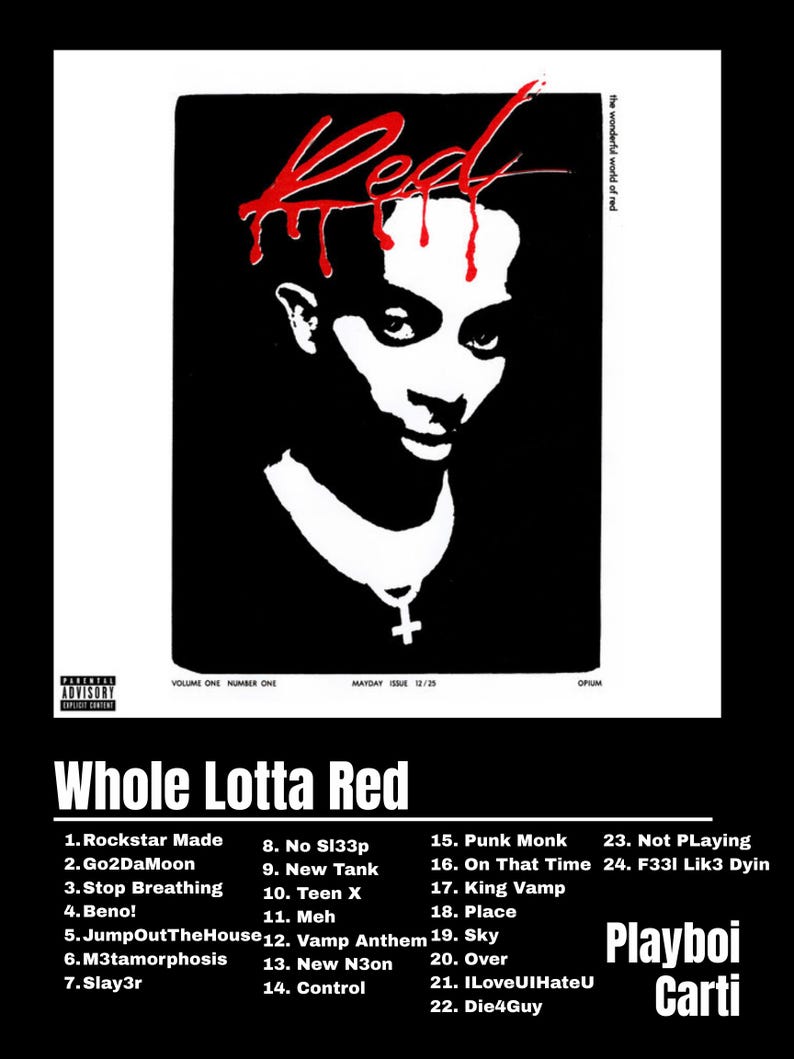 Custom Playboi Carti Art Digital Poster|digitals| IAMMUSIC, Wholelotta ...