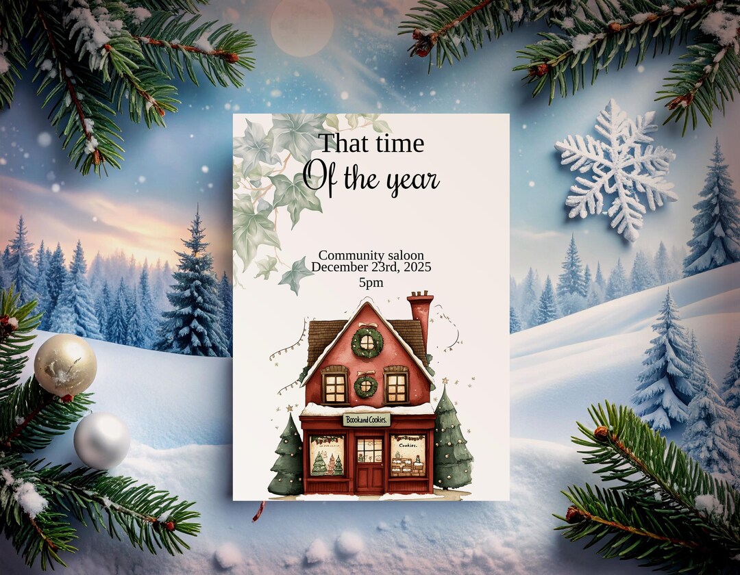 Christmas Special Event Day Planner Invitation Template, Party 25 ...