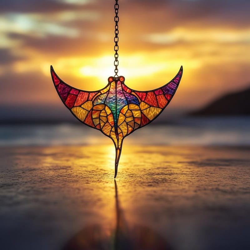 Stained Glass Manta Ray - Etsy