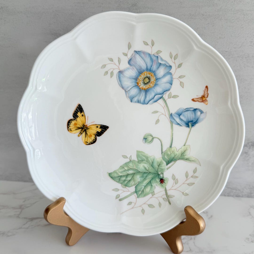 Vintage Lenox Butterfly Meadow Monarch Plate Floral & Butterfly Pattern ...