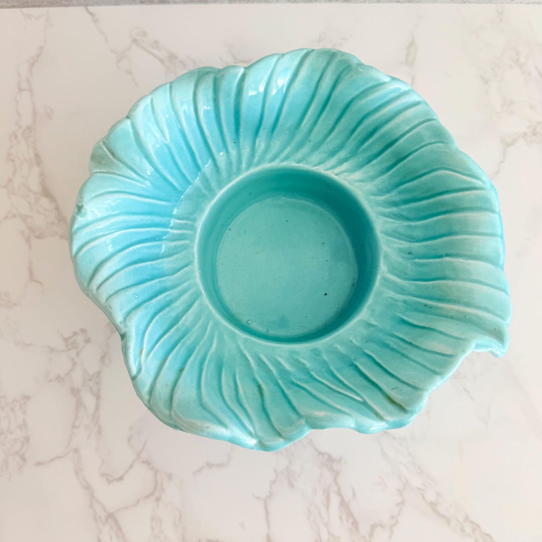 Vintage 1957 Miramar of California Turquoise Ceramic Planter Bowl #714 ...