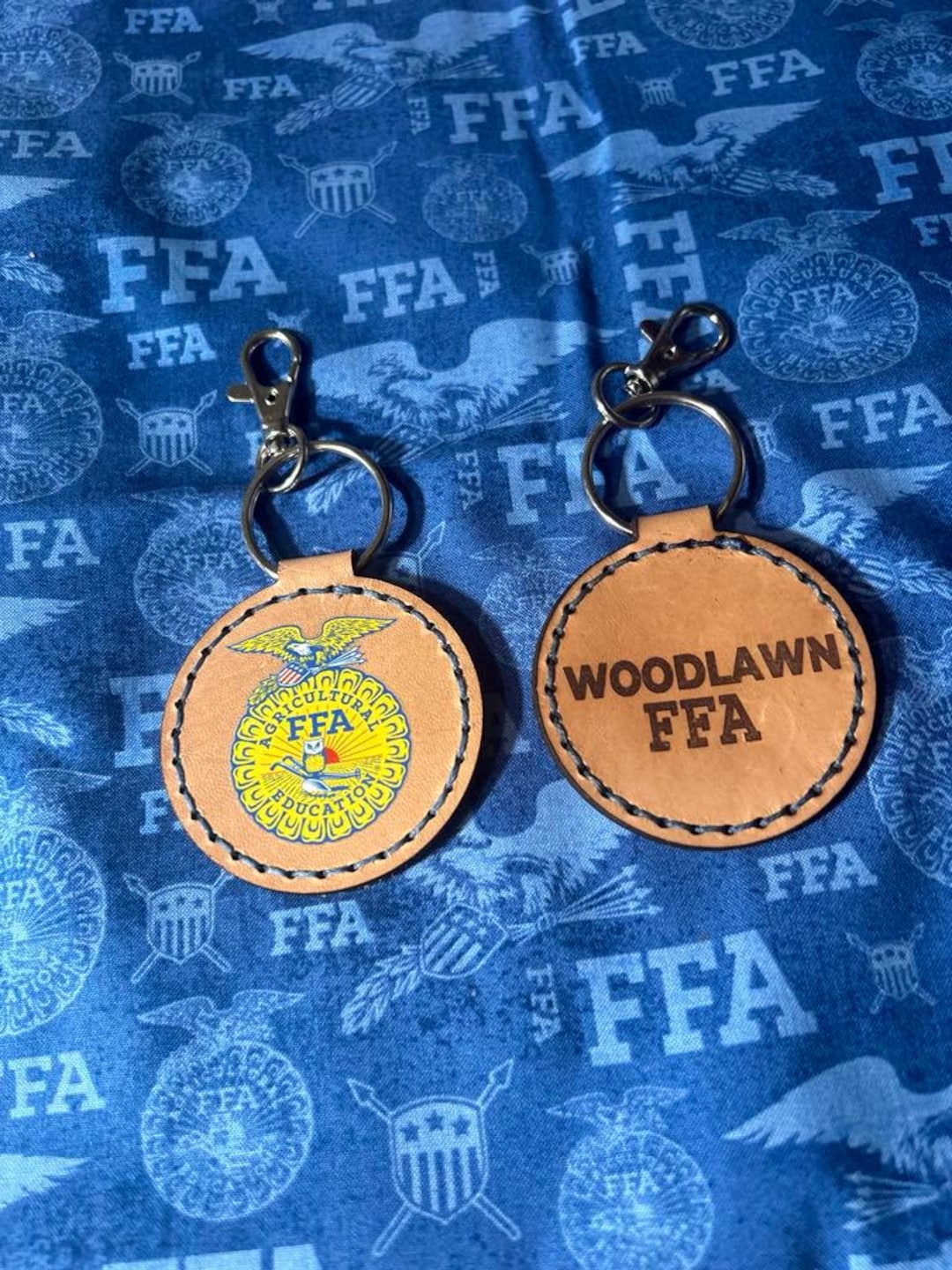 FFA Leather Key Fob,personalized, DTF Transfer,ffa Gift, Hand Sewed ...