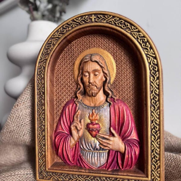 Handpainted Jesus Icon - Etsy