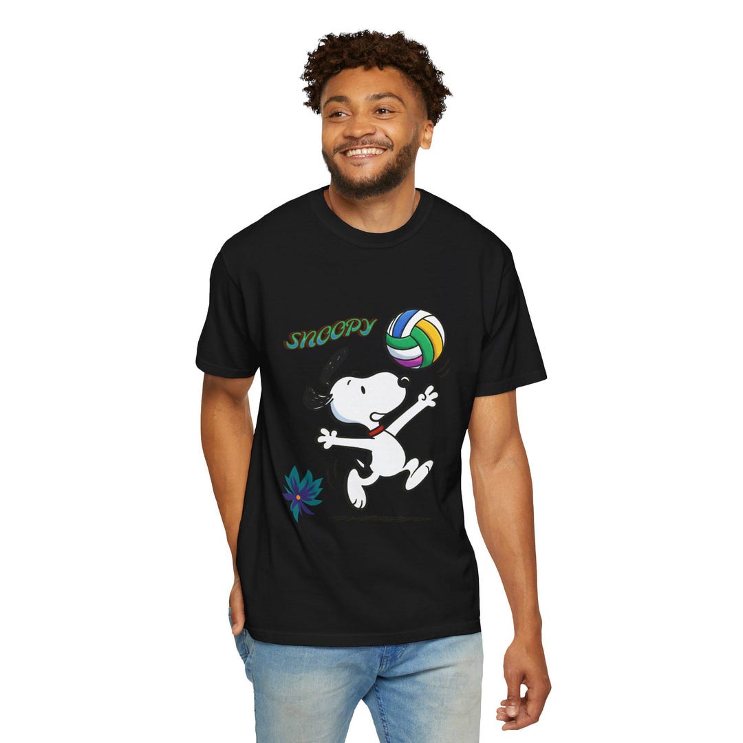Snoopy Volleyball T-shirt | Peanuts Cartoon Tee - Etsy