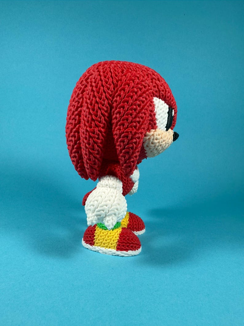 Knuckles From Sonic Hedgehog Crochet Figur Design Als Hartplastik ...