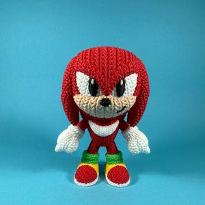 Knuckles From Sonic Hedgehog Crochet Figur Design Als Hartplastik ...