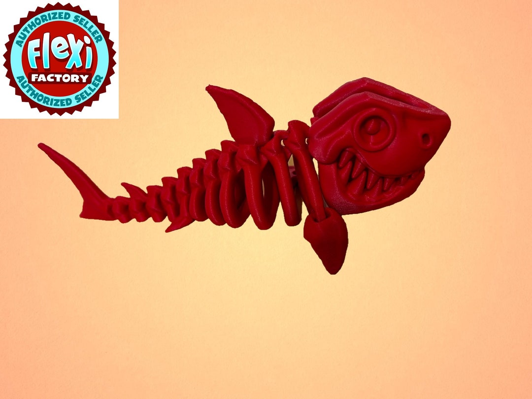 Shark Bone 3D Print Red Color - Etsy