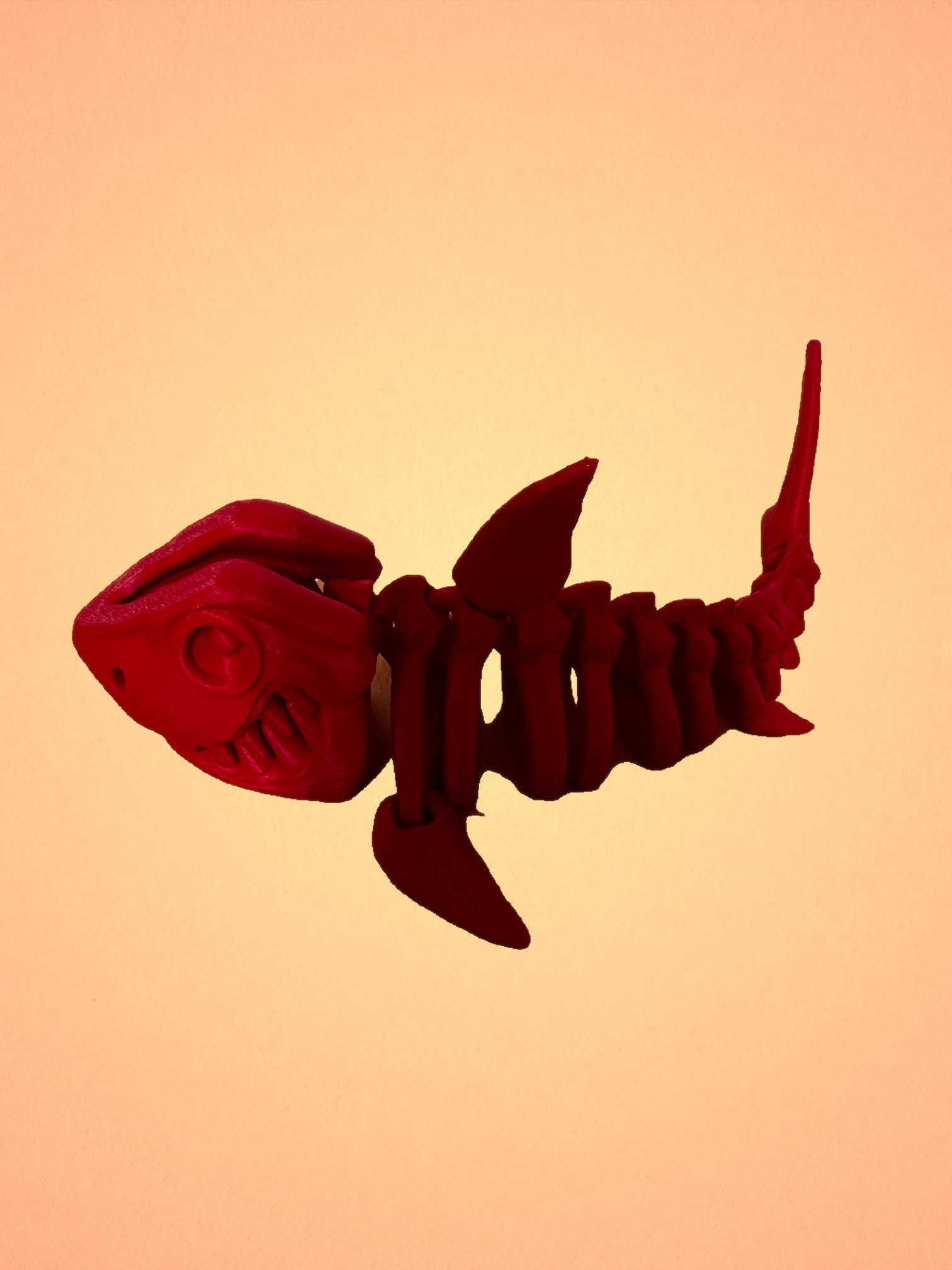 Shark Bone 3D Print Red Color - Etsy