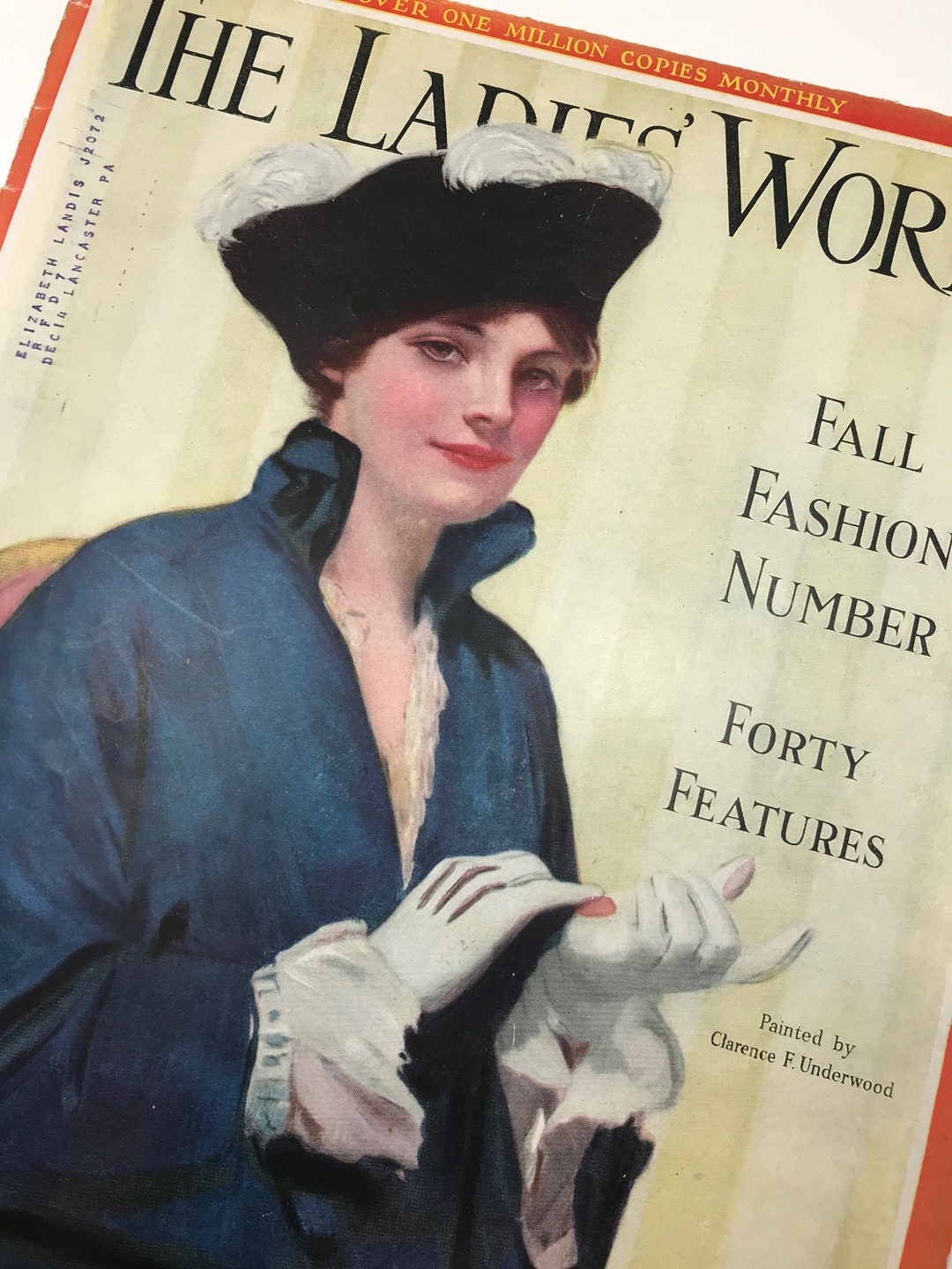 Edwardian Fashion "the Ladies World" Vintage Magazine Cover Circa 1917 ...