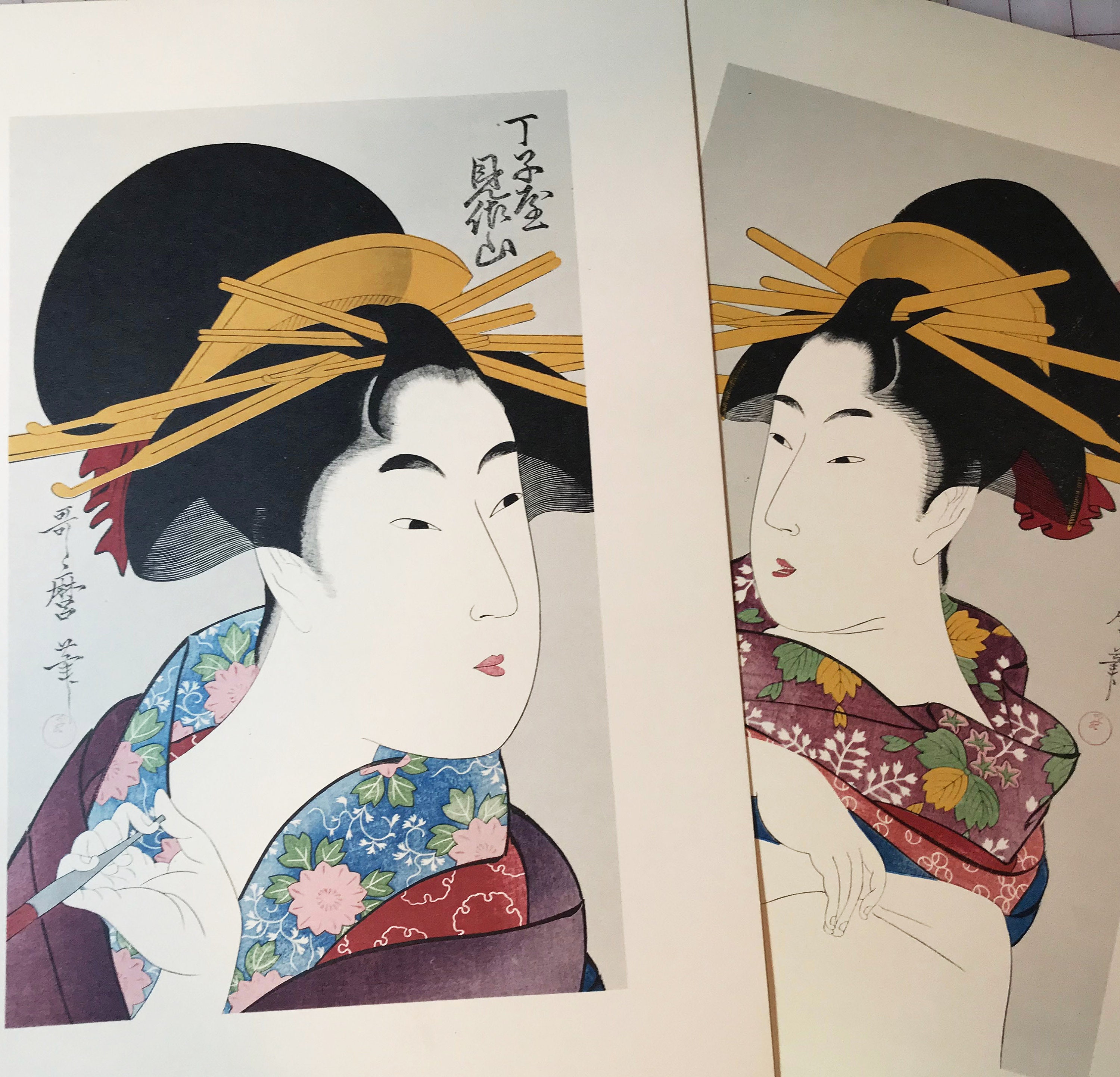 Vintage Reproduction Japanese Geisha Woodblock Prints Lot of - Etsy UK