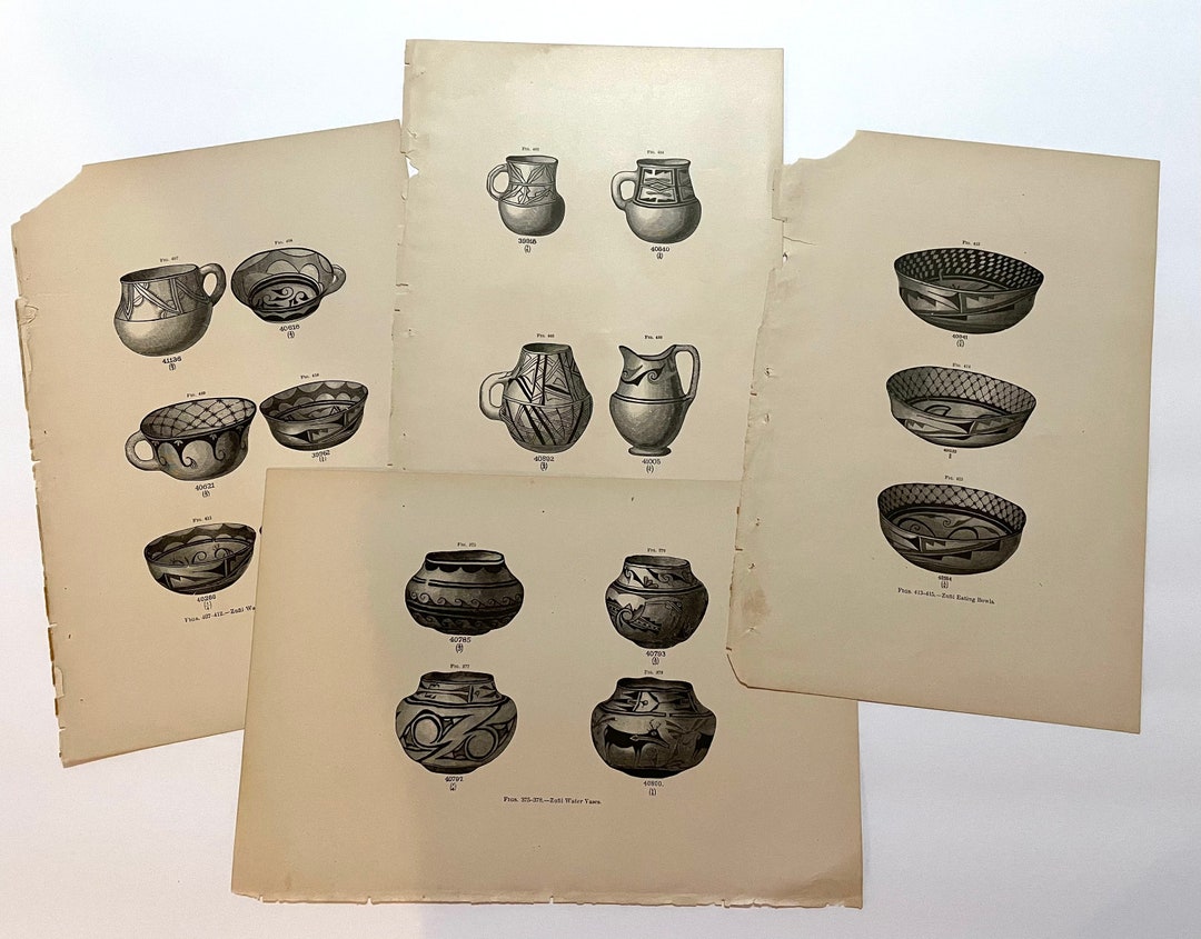 Zuni Pottery American Indian Indigenous People Circa 1901 Original ...