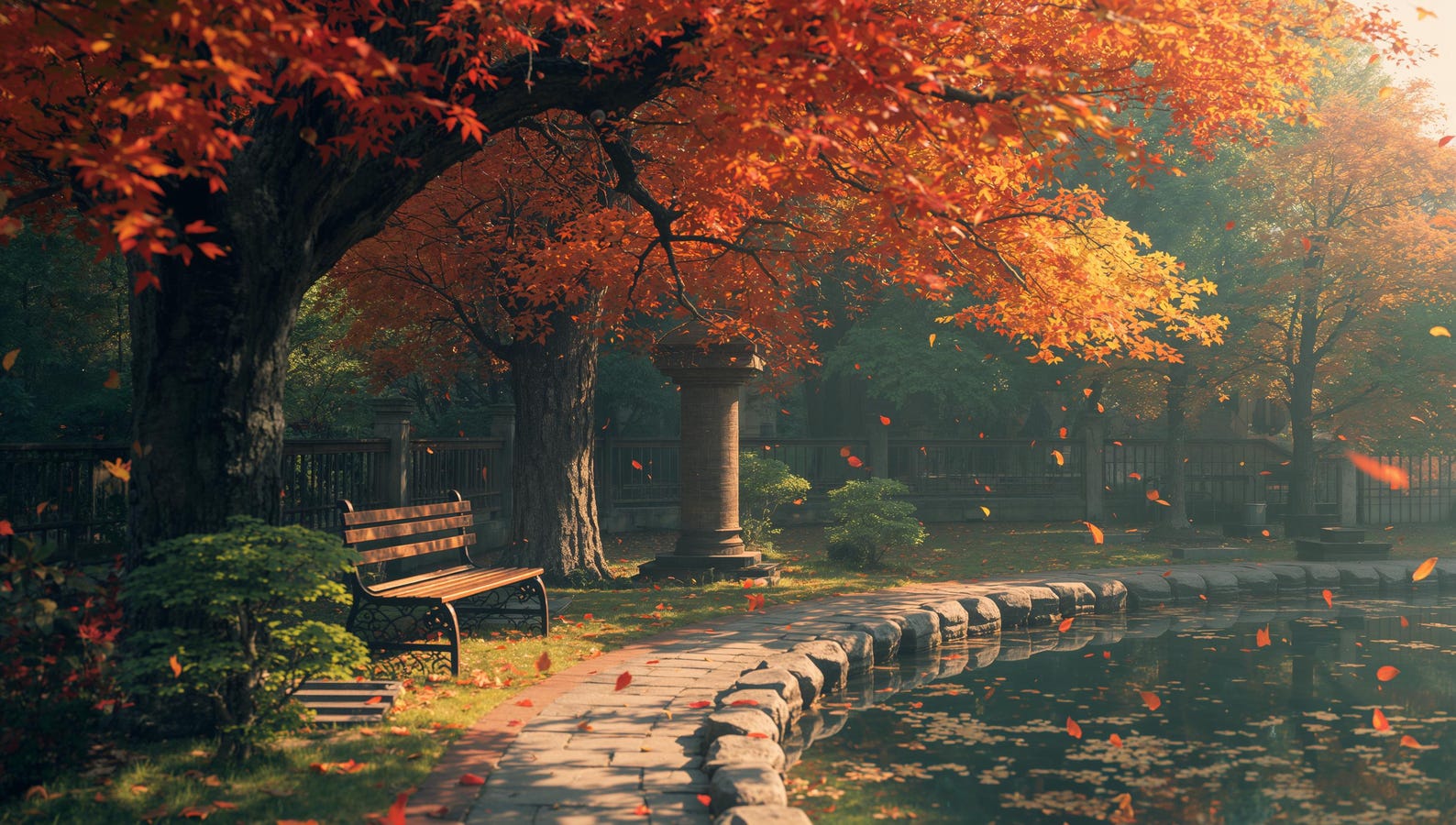 Autumn Anime Wallpaper Pack | 5 Lo-fi Japanese Garden Wallpapers | 4K ...