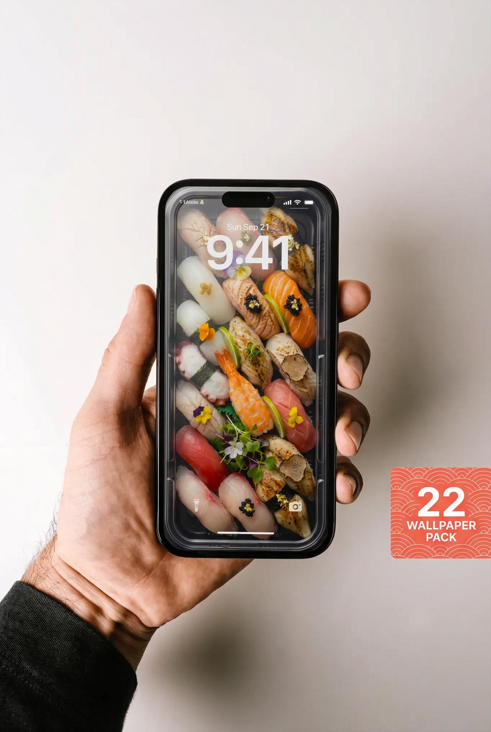 3D Japanese Sushi Lock Screen Wallpaper Pack, Realistic Illusion ...