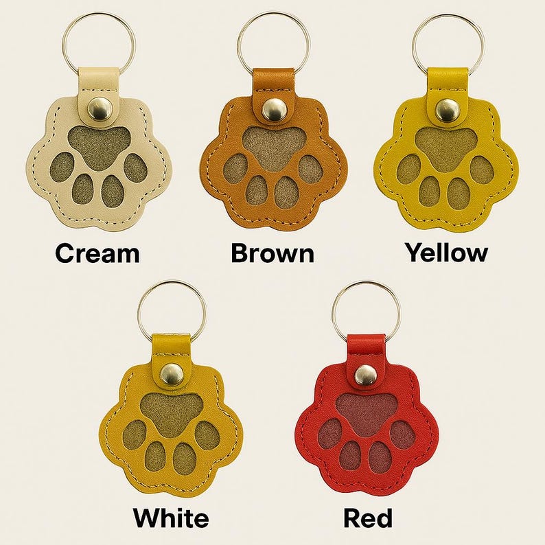 Personalized Pet Fur Memorial Keychain: Custom Leather Keepsake Pouch ...
