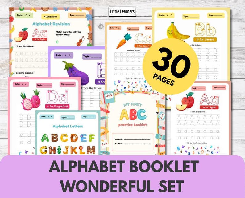 Printable Alphabet Tracing Worksheet: Preschool Handwriting Practice ...