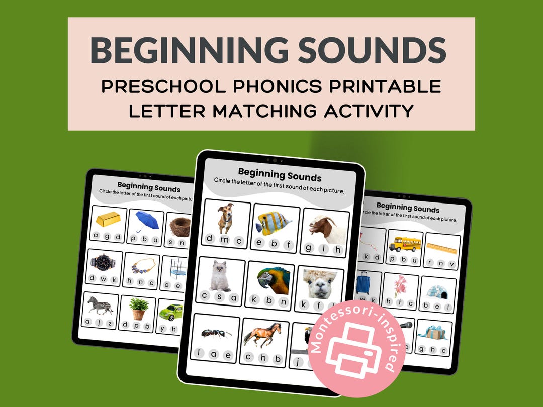 Beginning Sounds Phonics Practice | Real Life Images Alphabet Activity ...