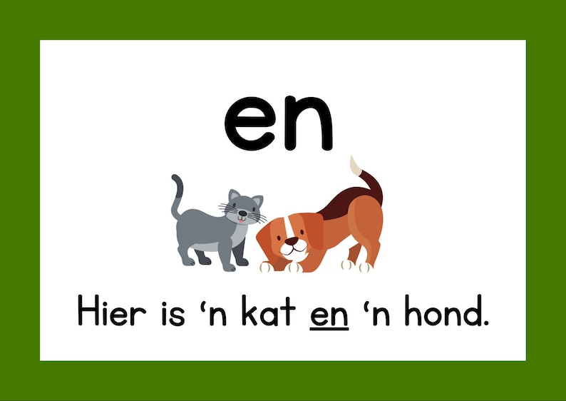 Afrikaans Sight Words Flashcards, Early Reading (digital Download PDF ...