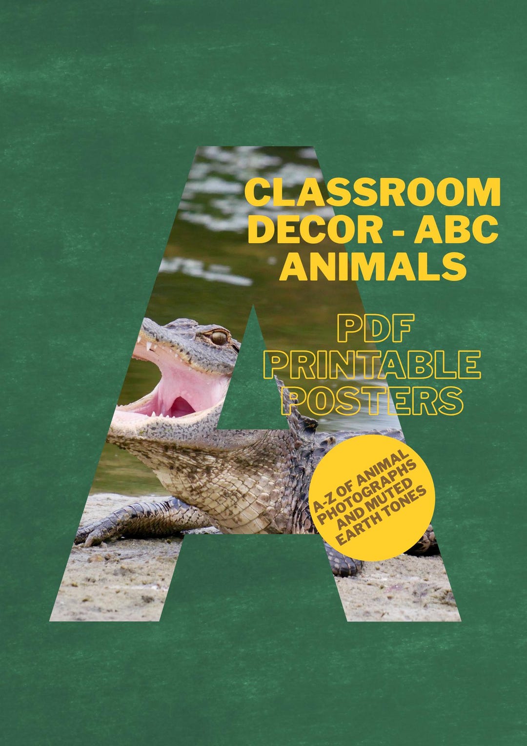 Animal Alphabet Posters | Earthy Classroom Decor (digital Download) - Etsy