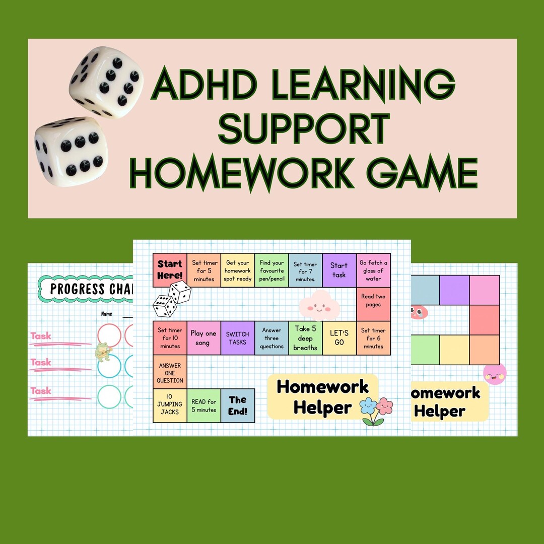 Adhd Executive Function Homework Helper Tool, Learning Support for Kids ...