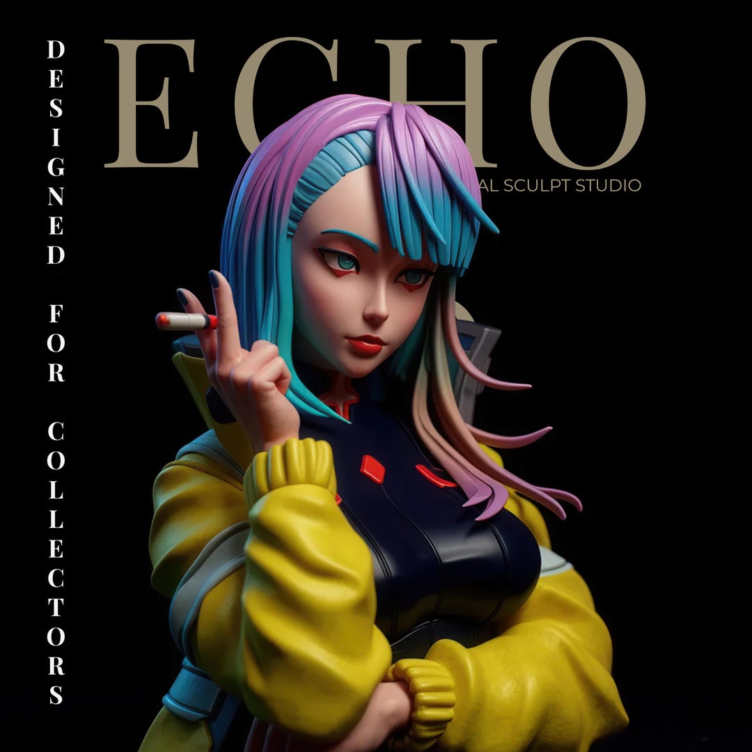 Lucy Edgerunners STL Figure | Cyberpunk Anime Girl Statue 3D Print ...