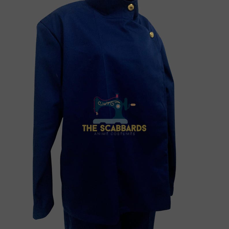 Dark Blue Anime Gakuran Uniform Cosplay Outfit High School Boy Costume ...