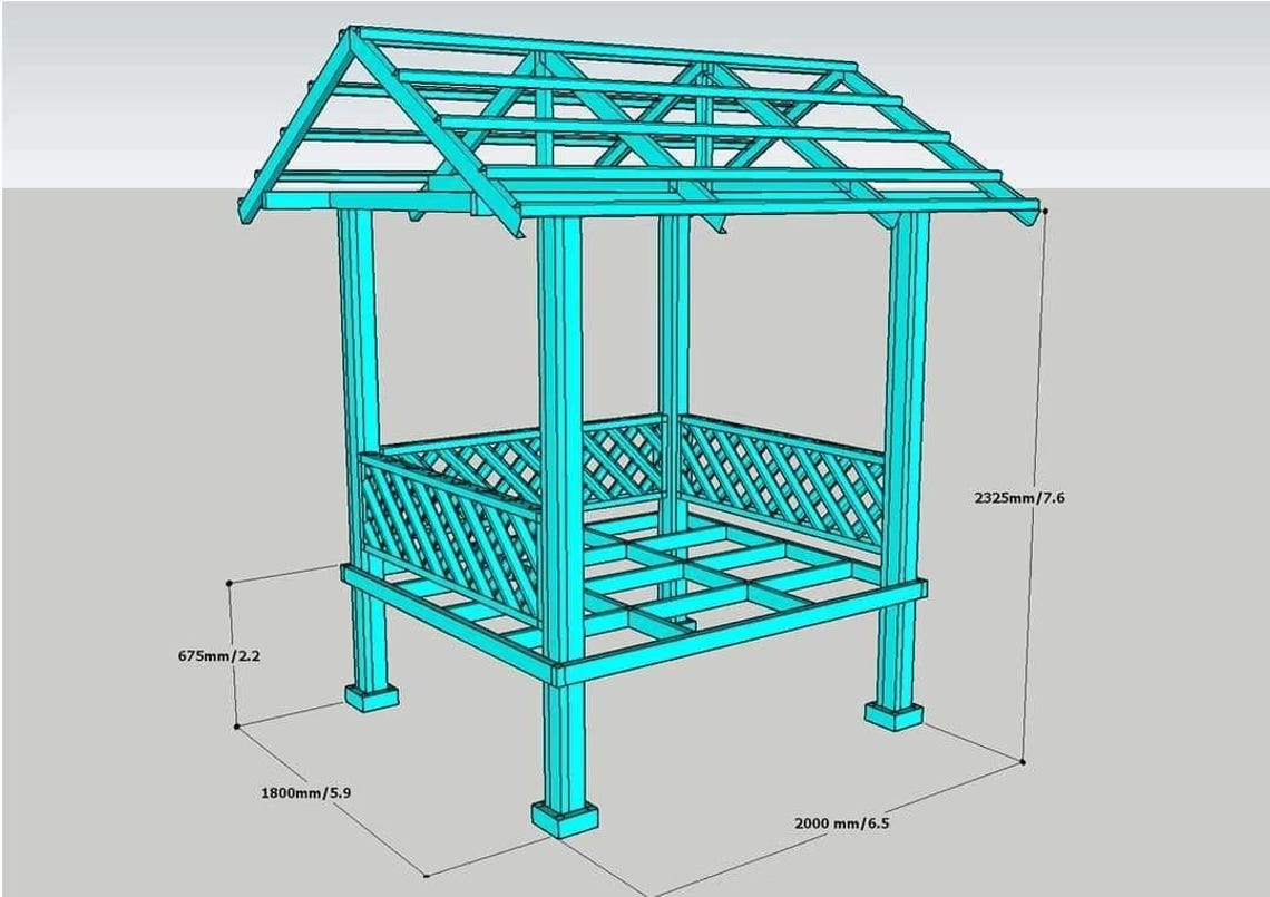 DIY C-channel Gazebo Structure for Home and Garden - Etsy