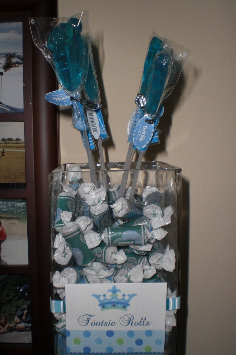 12 Handmade Prince Candy Buffet Labels for your Baby Shower or | Etsy