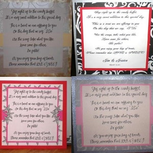 Custom Handmade Candy Buffet Poem Sign for Your Wedding or - Etsy