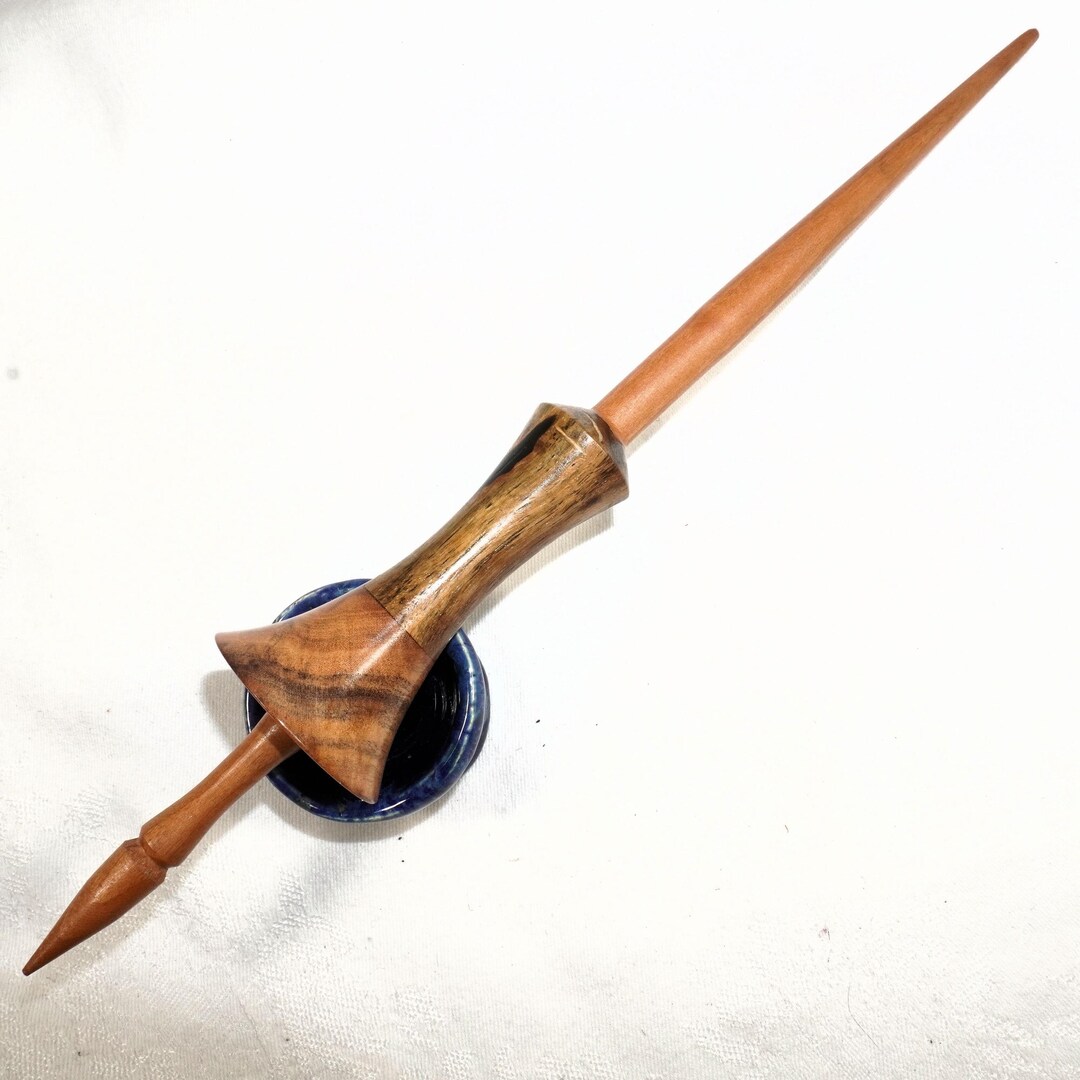 Tibetan Support Spindle With a Wild Black Cherry Shaft and Spalted Worm ...