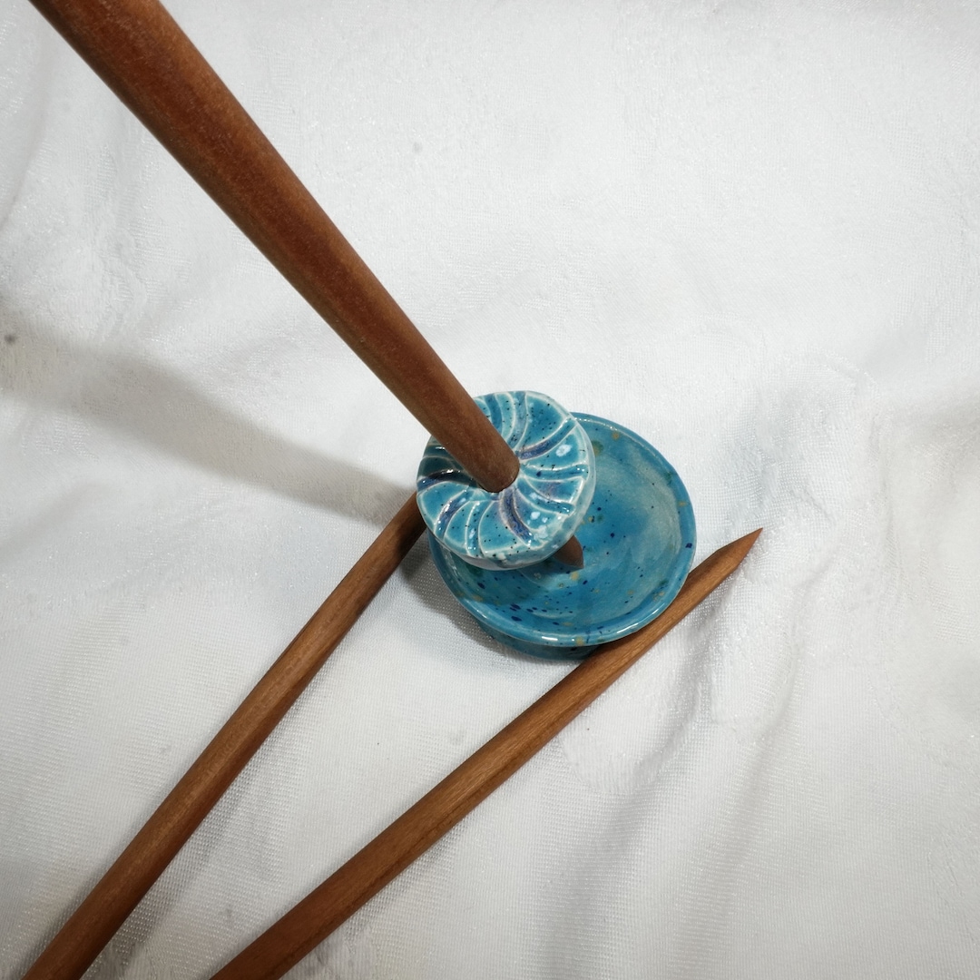 Neolithic Form Spindle Set With a Stoneware Whorl & Three Spindle ...