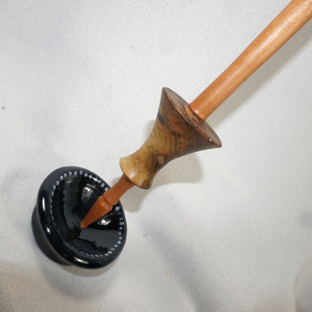 Tibetan Support Spindle With a Wild Black Cherry Shaft and Spalted ...