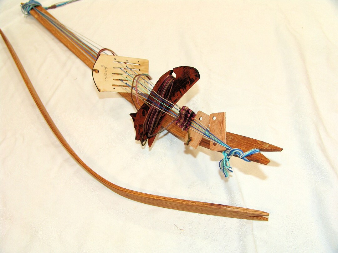 Medieval Bow Loom Back Strap Weaving on the Go and 25 Thread - Etsy