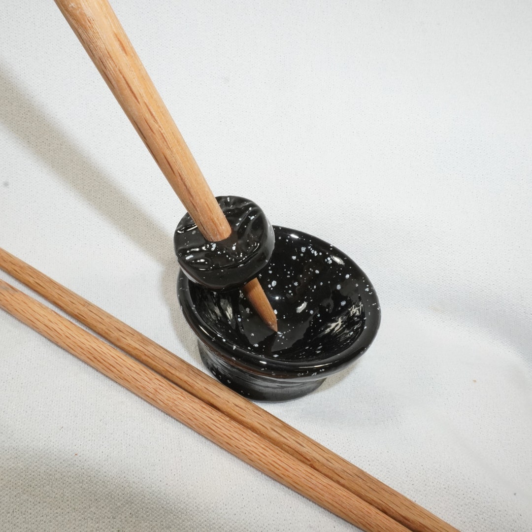 Gothic Spindle Set With a Black Stoneware Whorl & Three Hardwood ...