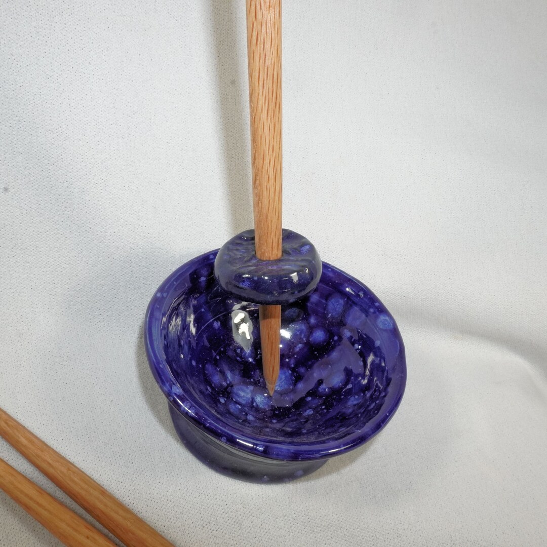 Neolithic Form Spindle Set With a Stoneware Whorl & Three Hardwood ...